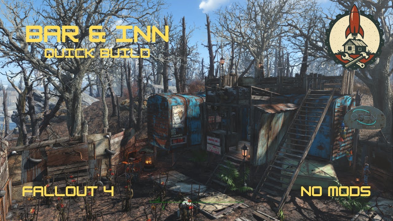 Bar & Inn - Orberland Station - Fallout 4 - quick build - no mods - YouTube
