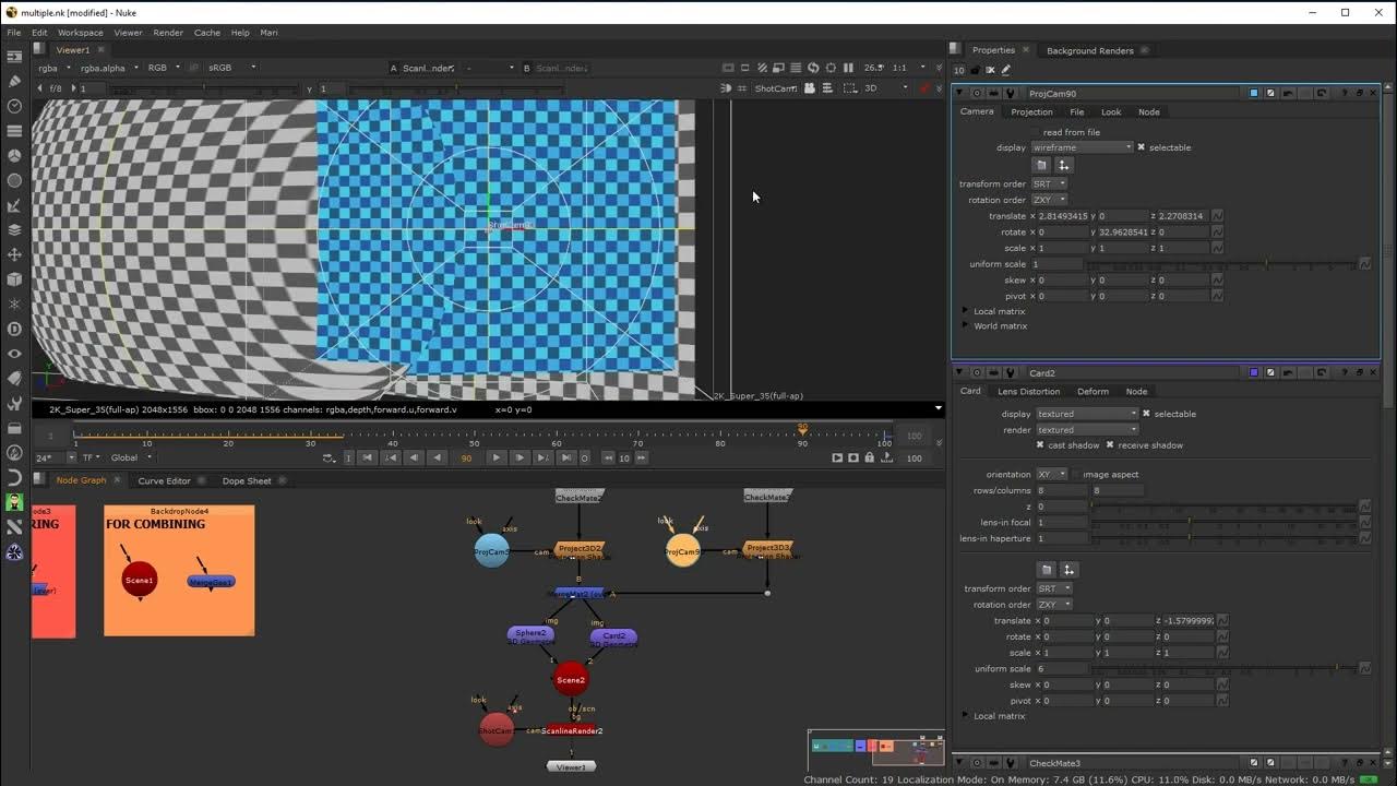 Projecting onto Multiple 3D Objects - YouTube