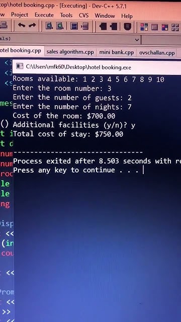 Hotel Booking C Coders Codinglife Codingninja Codemasters