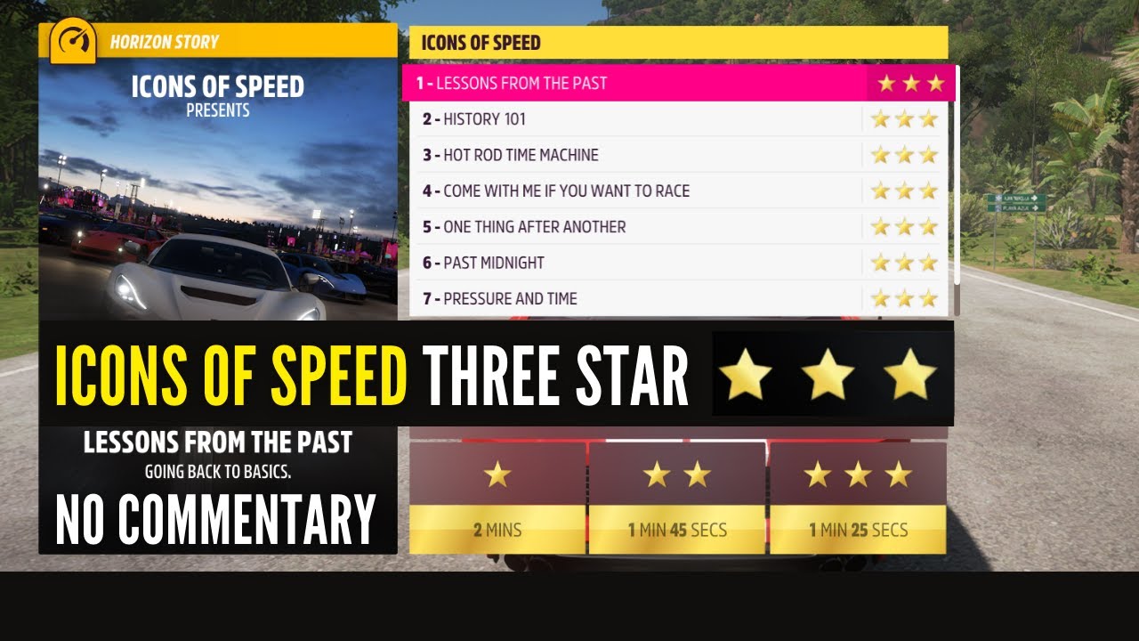 Forza Horizon 5 - ICONS OF SPEED 3 STARS COMPLETE - YouTube