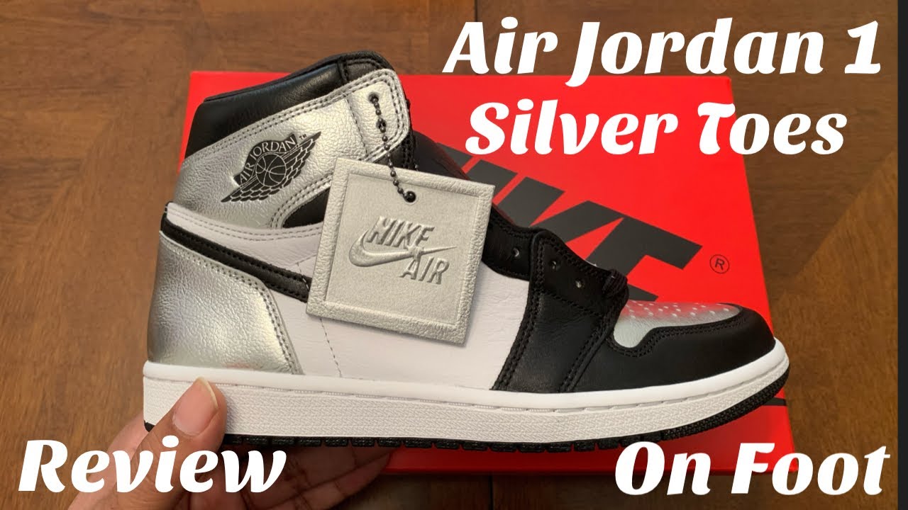 Air Jordan 1 Silver Toe Unboxing, Review & On Foot w/ McFly KOF. Silver ...