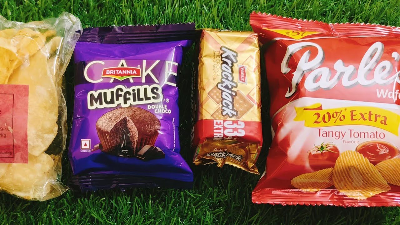 Unboxing Parle's Wafers || Parle Krackjack biscuit || Britannia Cake ...
