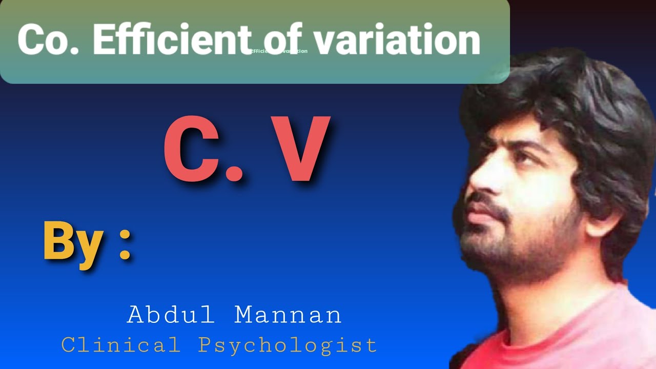 Co-efficient of variation | CV | urdu/hindi - YouTube