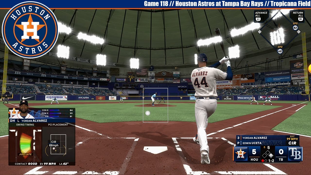 MLB The Show 24 | Houston Astros at Tampa Bay Rays | Game 118 - YouTube