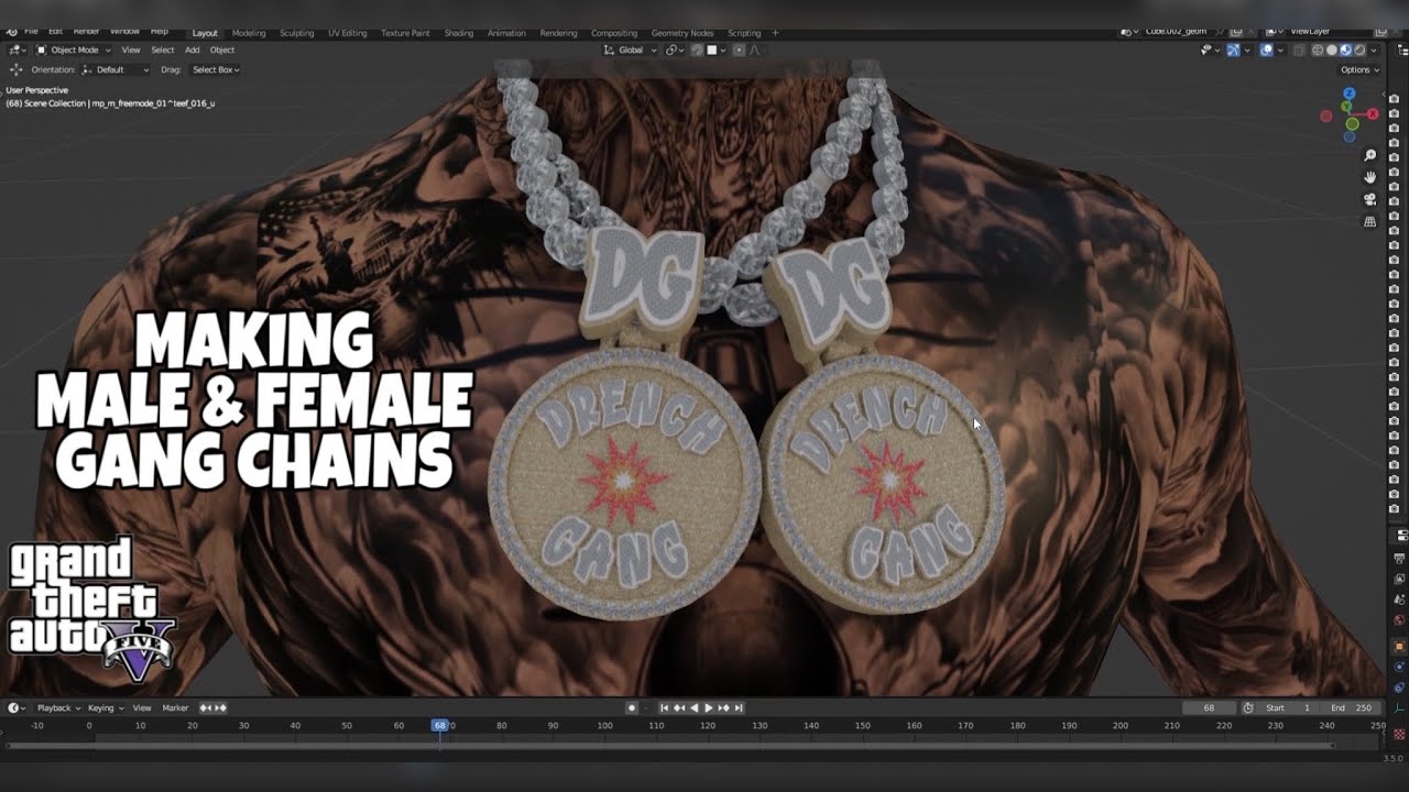 Making Male & Female Matching Gang Chain Set In GTA 5 RP (FiveM ...