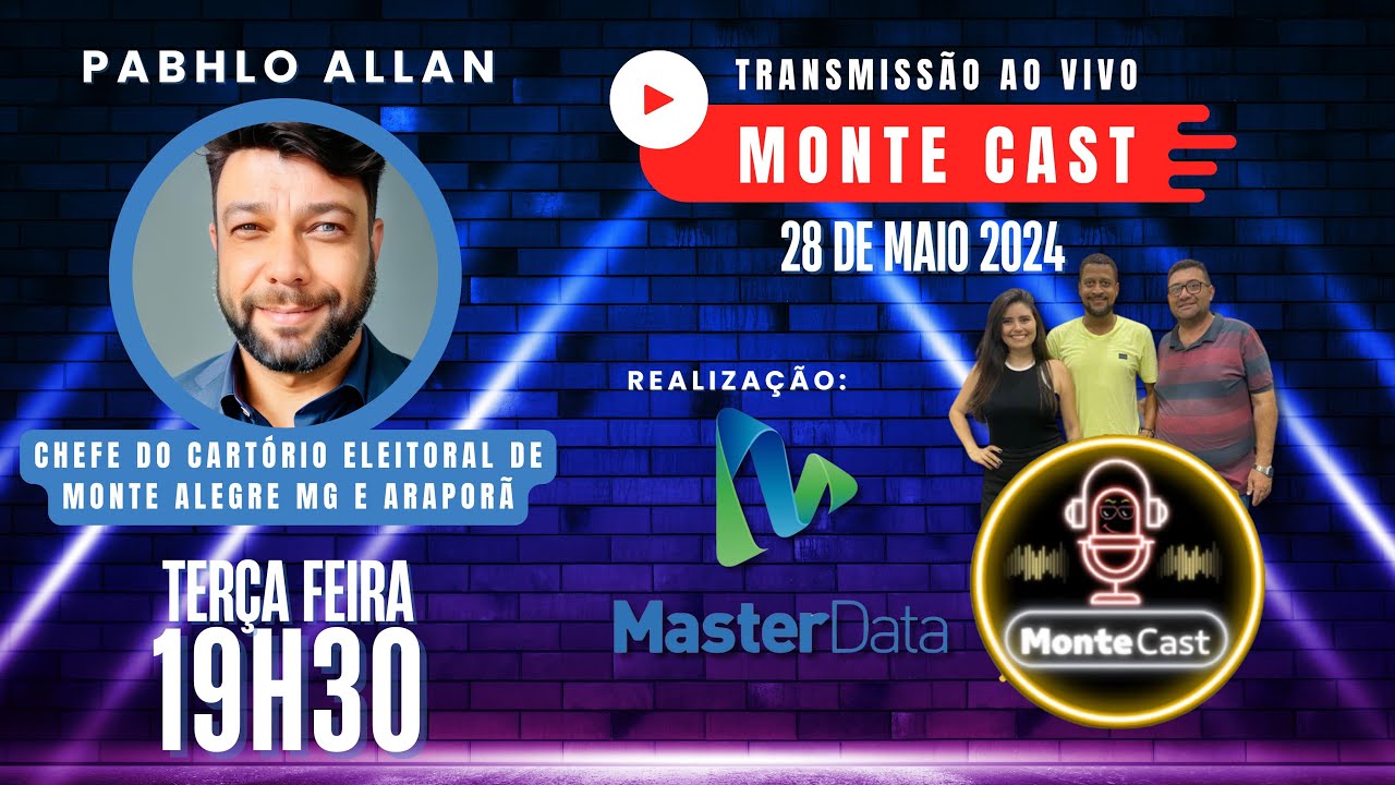 40º EP MONTE CAST - PABHLO ALLAN - CHEFE DO CARTÓRIO ELEITORAL MONTE ALEGRE E ARAPORÃ - YouTube