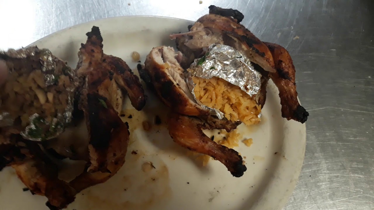 3 parts de las palomas asada con arroz dentro - YouTube
