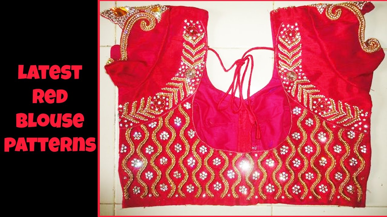 Latest Red Blouse Designs - YouTube