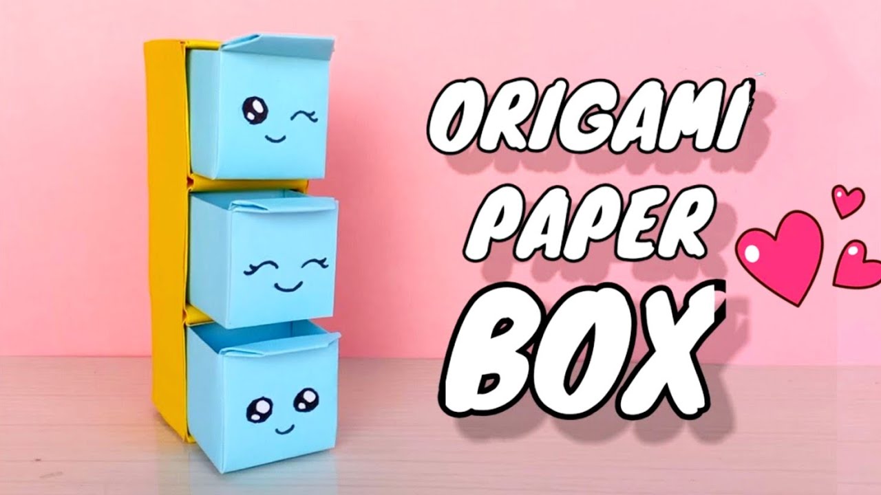 How to make storage box|Origami paper box|Diy Desk organizer/Origami ...