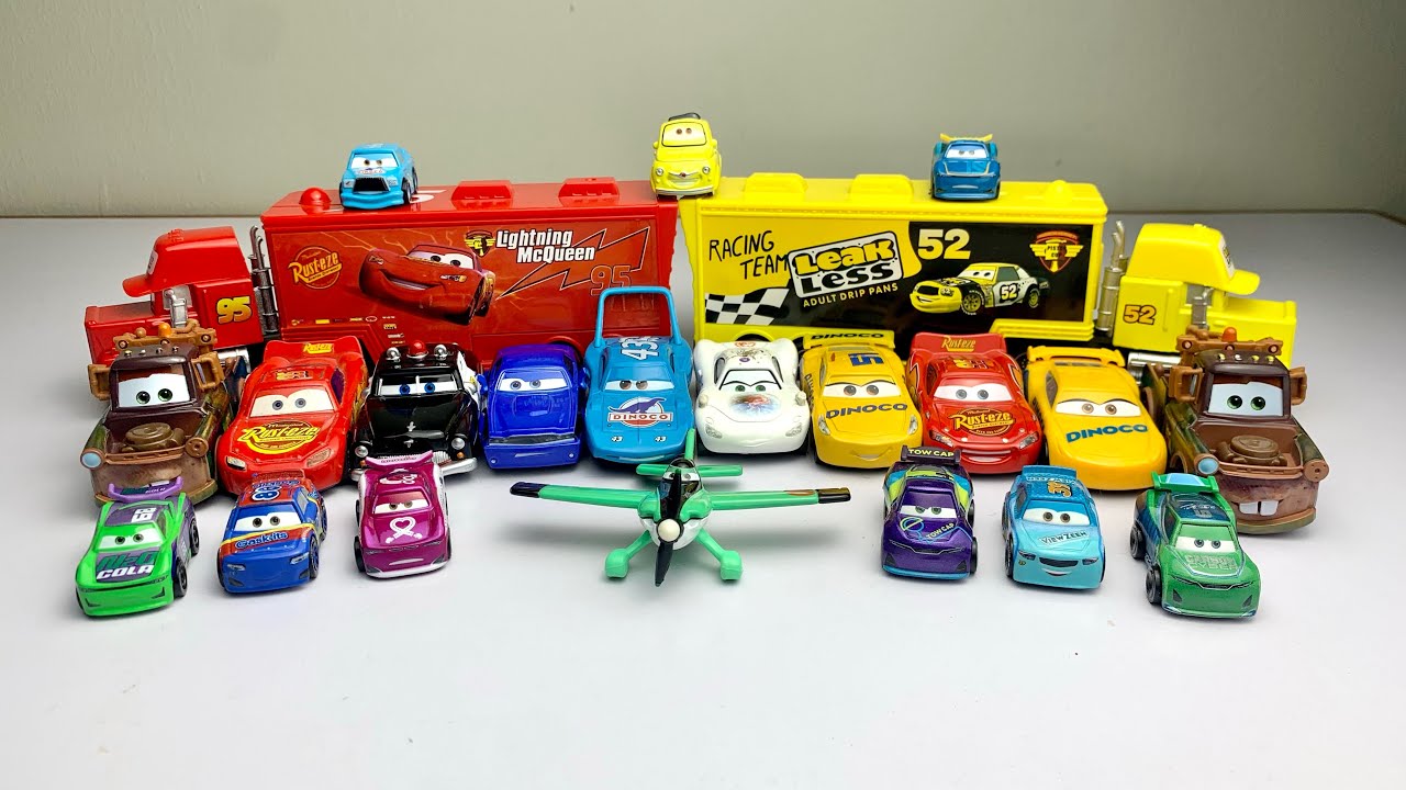 Disney Pixar Cars Review Lightning McQueen and friends I Box Cars ASMR ...