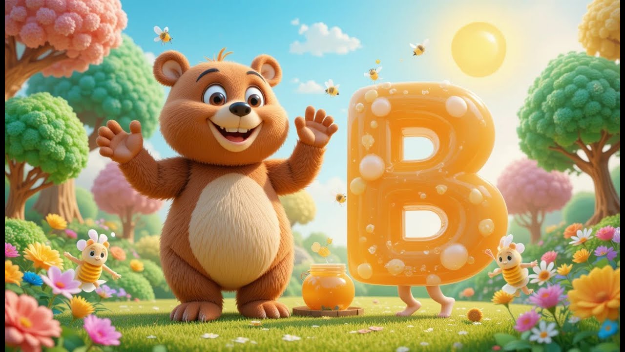 B is for Bear! 🐻 Learn Letter B | ABC Phonics Song for Kids | Early ...