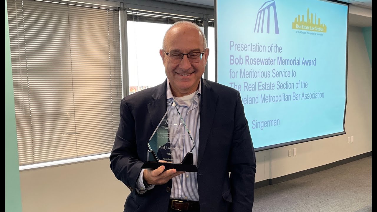 Real Estate Institute Bob Rosewater Award Paul J Singerman 2021.11.04 ...