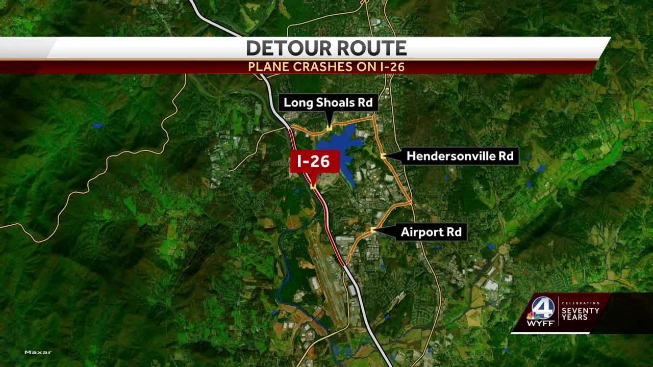 Plane crash investigation on I-26 in Asheville, officials confirm - YouTube