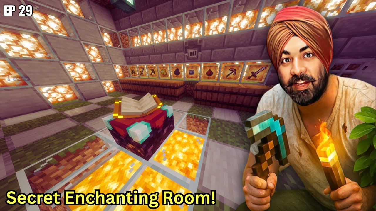 Minecraft Survival EP 29 | Secret Level 30 Enchanting Setup - YouTube
