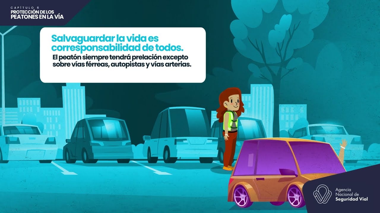 PROTECCIÓN DE LOS PEATONES EN LA VÍA logo ANSV - YouTube