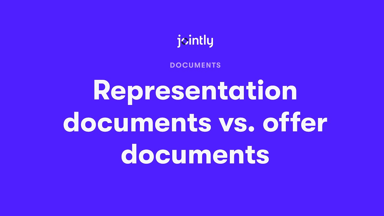 Representation documents vs. offer documents - YouTube