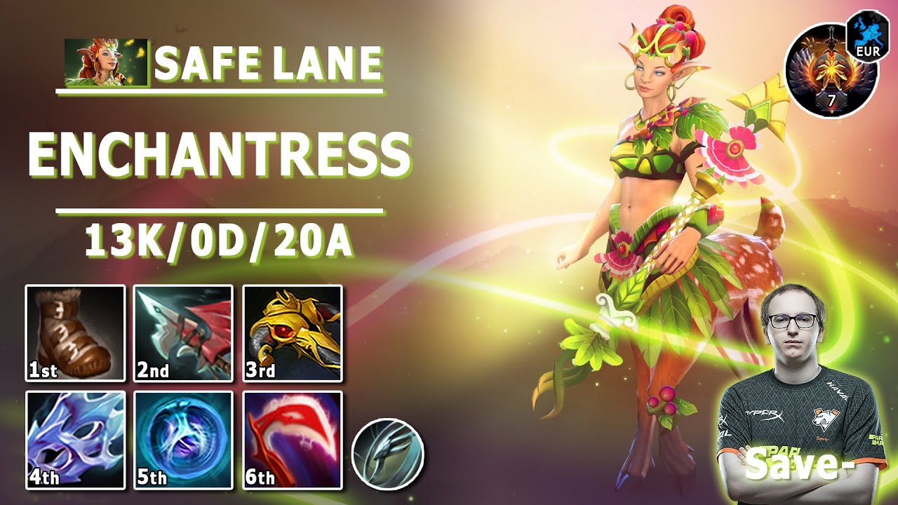 Enchantress Safe Lane Carry | 7.31d | Save- Pos 1 Enchant Play | Dota 2 ...