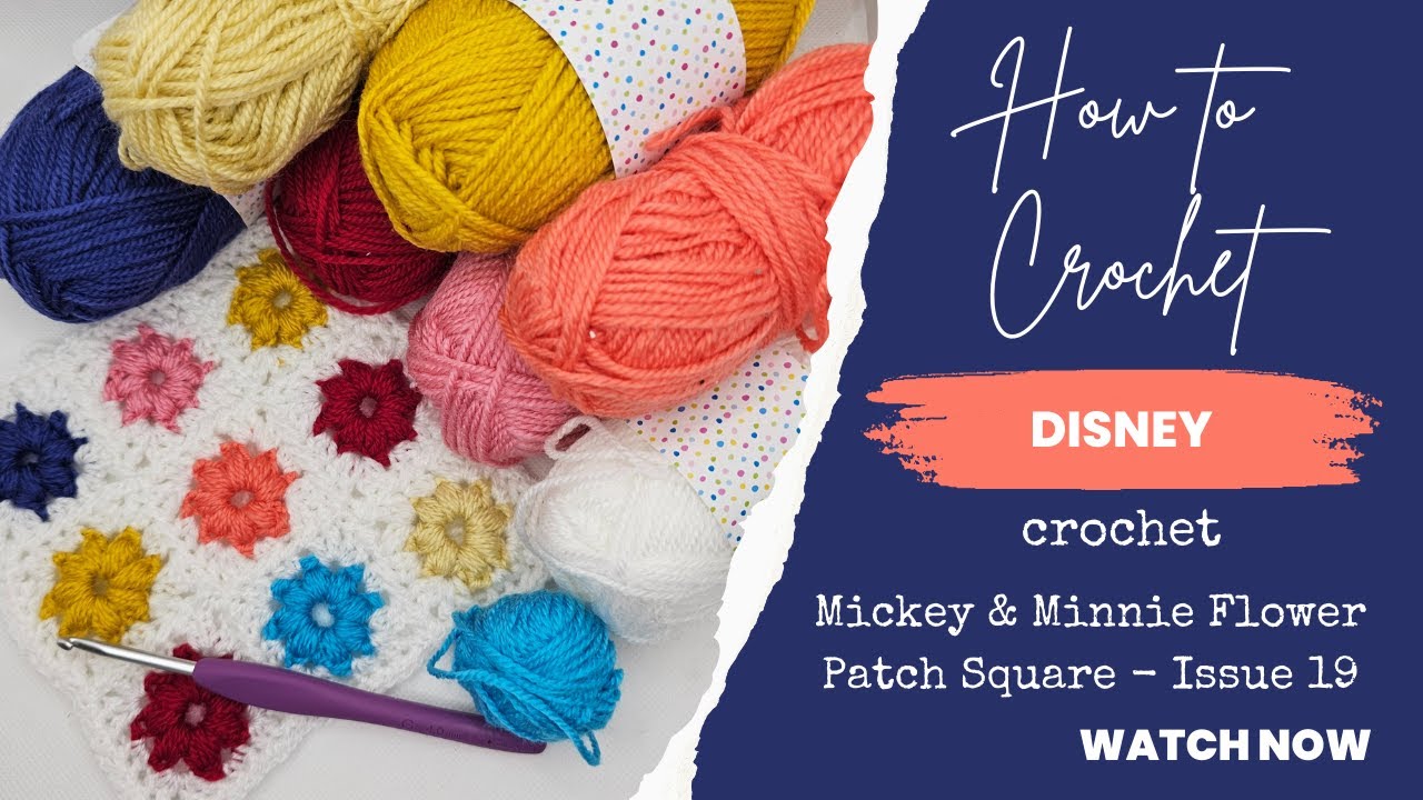 How to crochet - Hachette Disney Crochet Square 19 - Mickey & Minnie ...