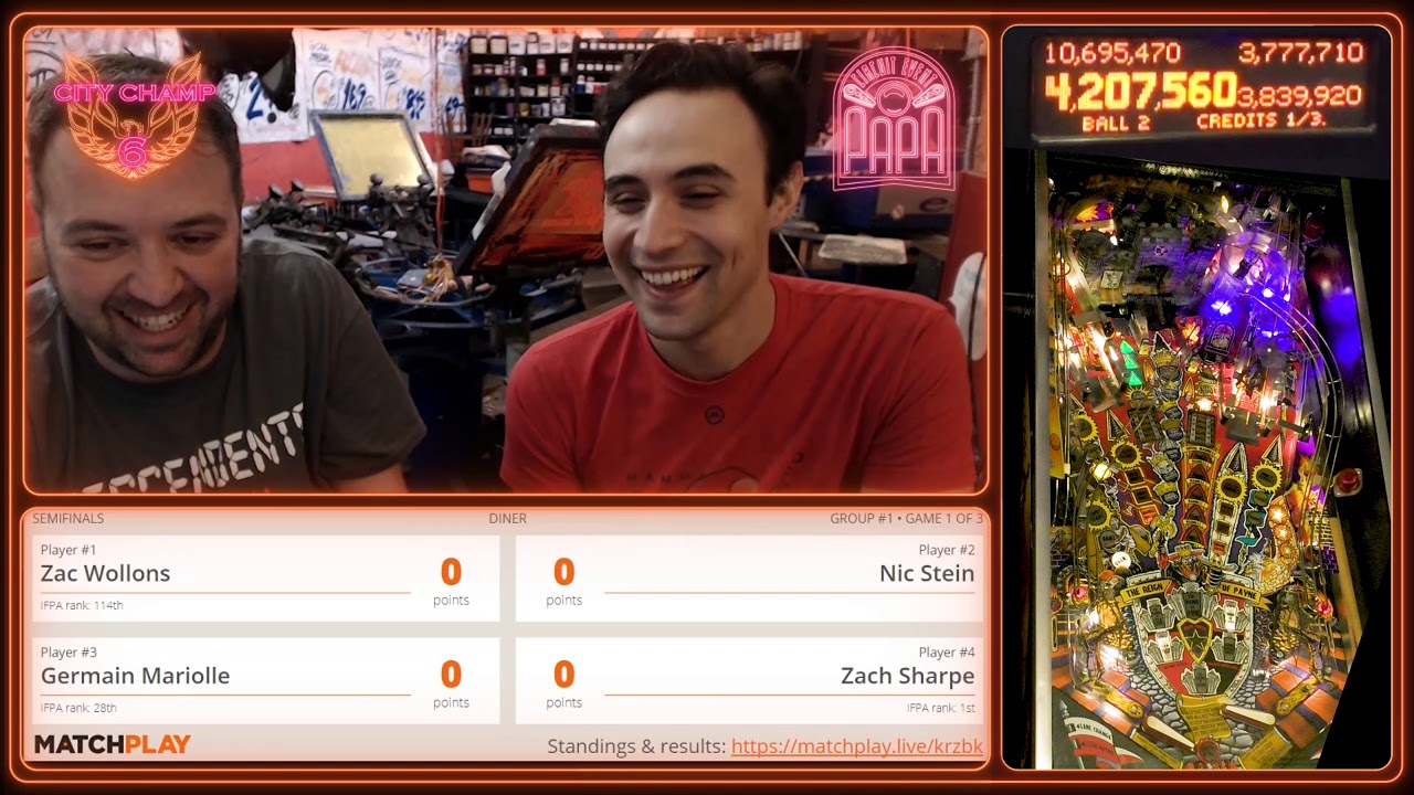 City Champ 6 pinball tournament playoffs - Semifinal round - YouTube