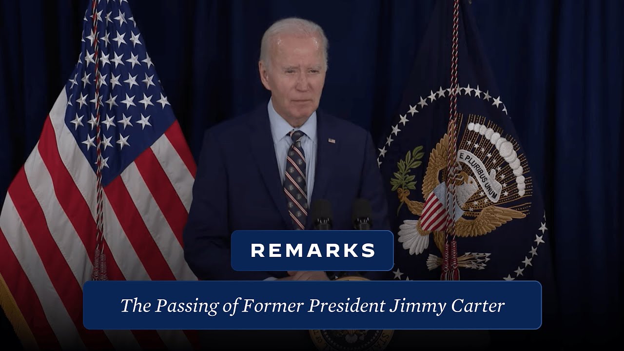 President Biden Delivers Remarks on the Passing of Former President ...