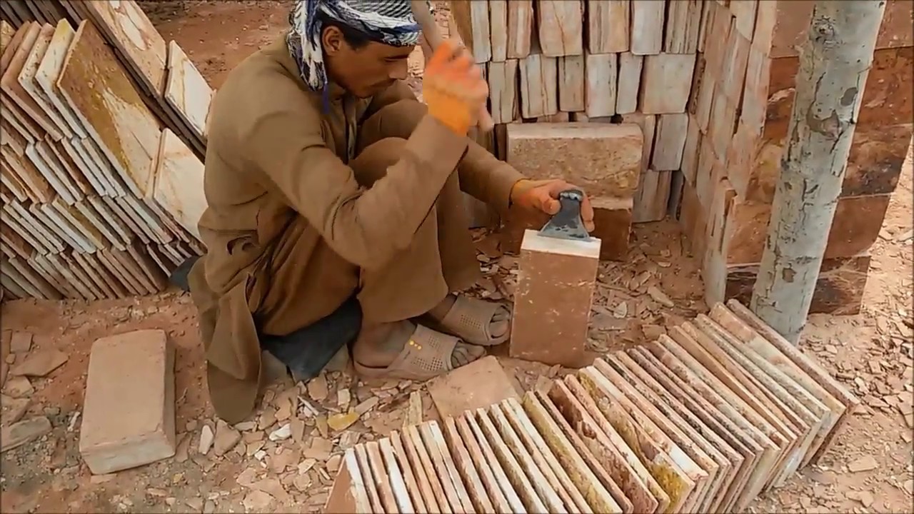 How it made Red Marble / pakistani red marble - YouTube