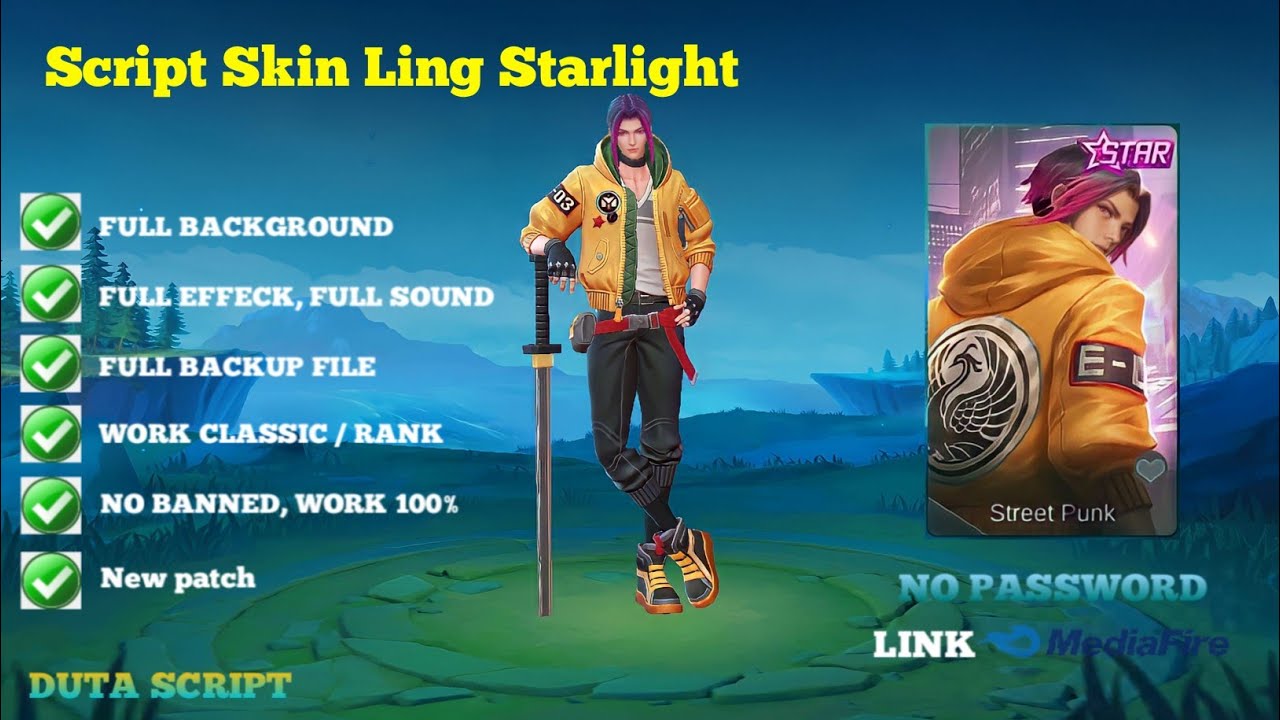 Script Skin Ling Starlight No Password | Full Effect | Work 100% | New ...