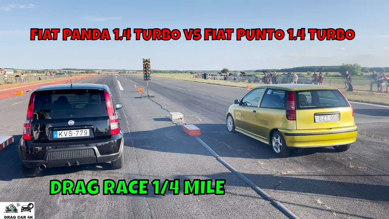 FIAT PANDA 1.4 TURBO vs FIAT PUNTO 1.4 TURBO drag race 1/4 mile 🚦🚗 - 4K ...