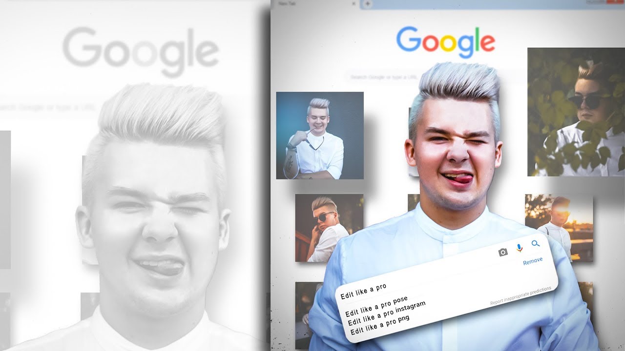 GOOGLE BOY SEARCH editing | Picsart tips - YouTube