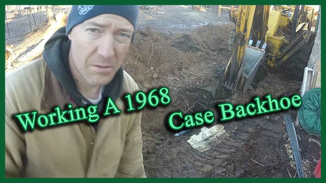 Putting an old Case 580CK Backhoe to work digging a ditch for power ...