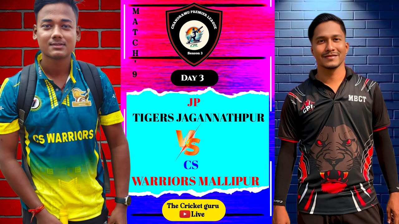 🔴 LIVE :🏆CHANDRAMU PREMIER LEAGUE, JP V's CS MATCH-9: #Thecricketguru - YouTube