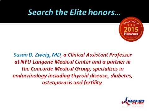 Susan B. Zweig, MD, Named the Top Endocrinologist in New York City ...