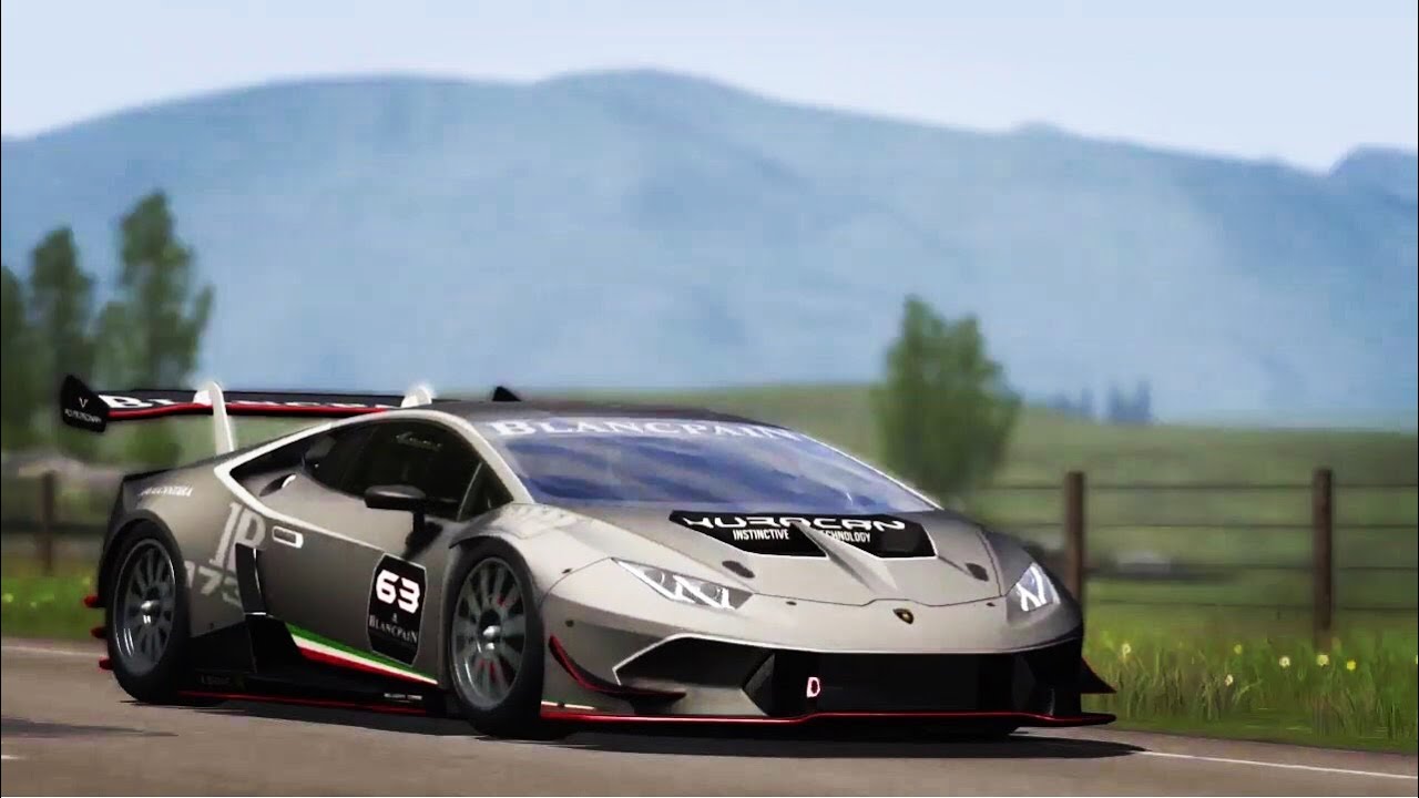 Lamborghini Huracan St vs Audi R8 LMS 2016 At highlands Thrustmaster ...