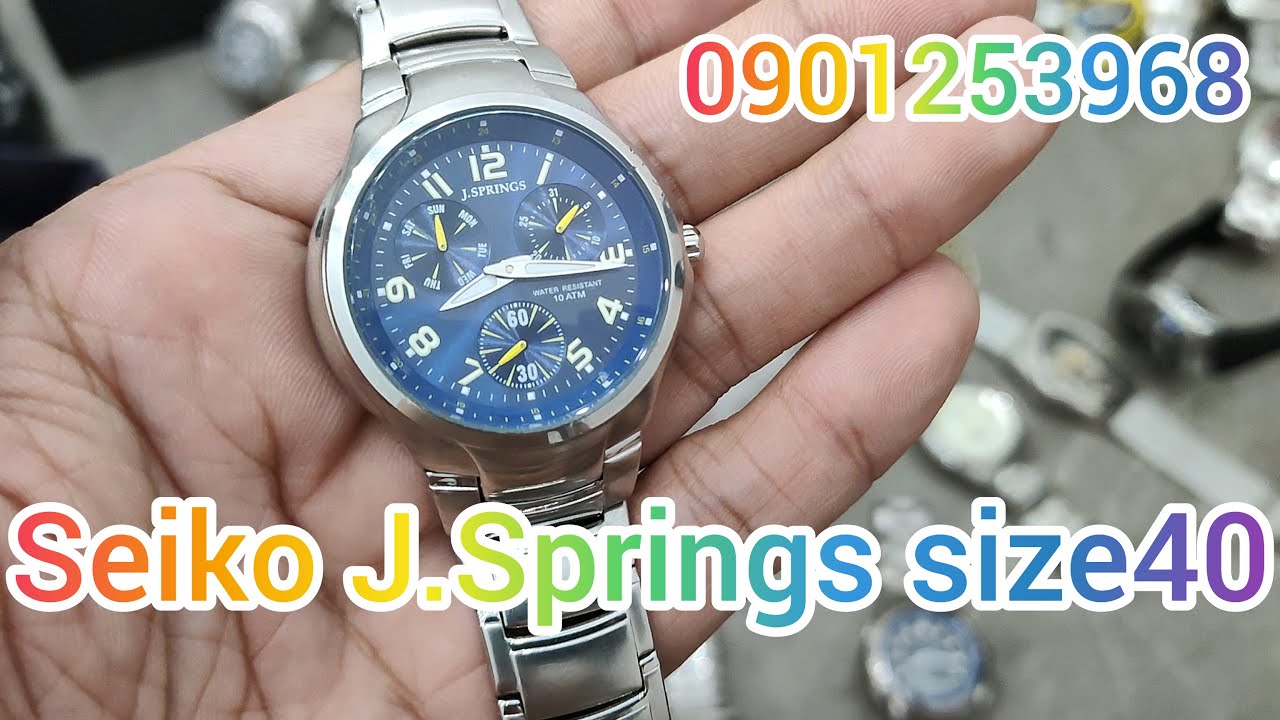 Seiko J.Springs sxJapan size40 5kim lịch thứ ngày đẹp zin full chức ...