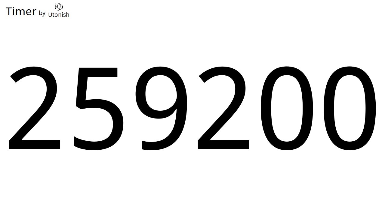 259200 Second Countdown Timer - YouTube