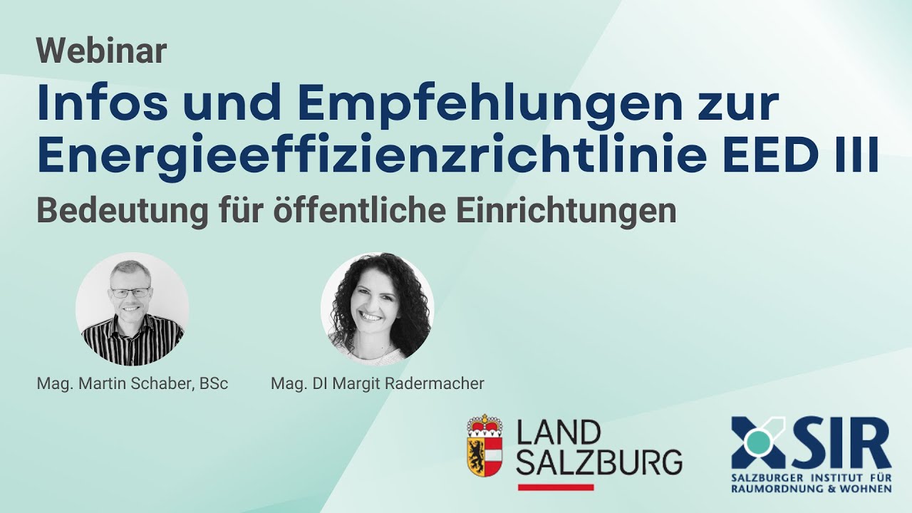 Webinar: Energieeffizienzrichtlinie EED III – Informationen und ...
