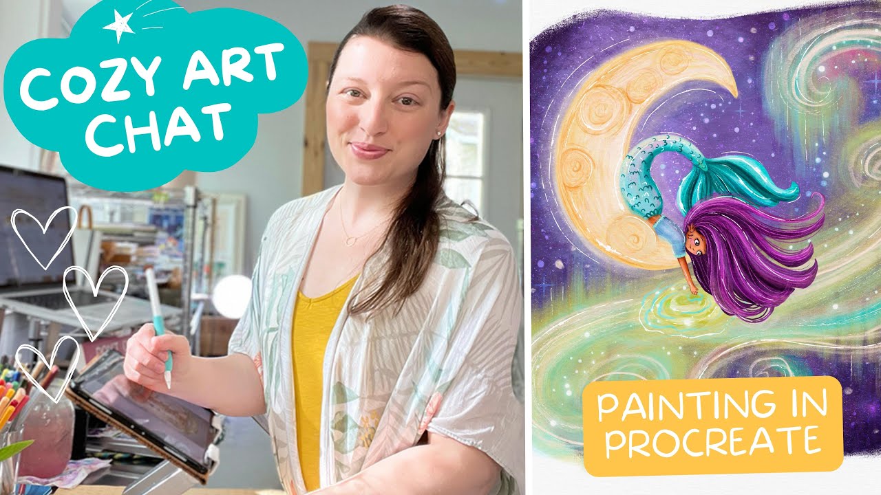 Meet The Artist Cozy Art Chat | Digital Painting Process in Procreate ...