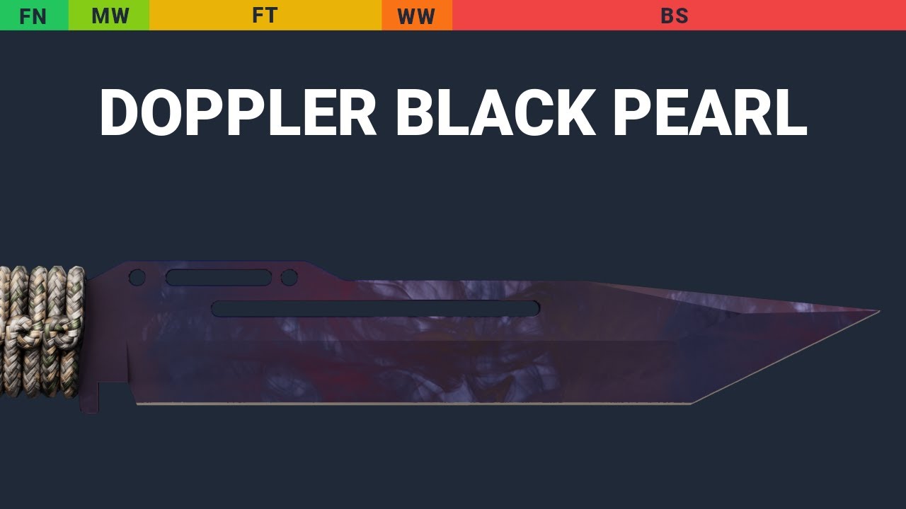 Paracord Knife Doppler Black Pearl - Skin Float And Wear Preview - YouTube