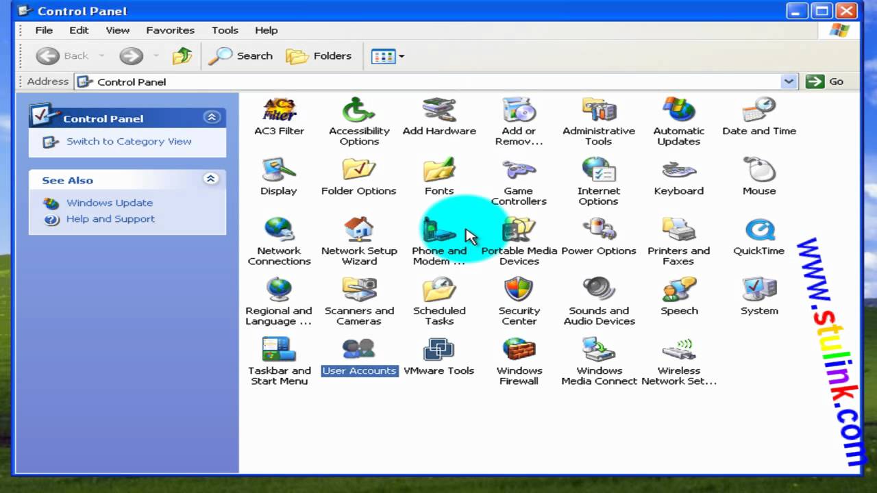 Account Features and Setting in Windows XP - YouTube