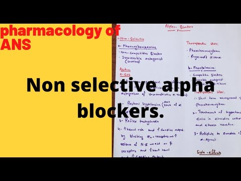 Alpha blockers (non selective)/ANS pharmacology - YouTube