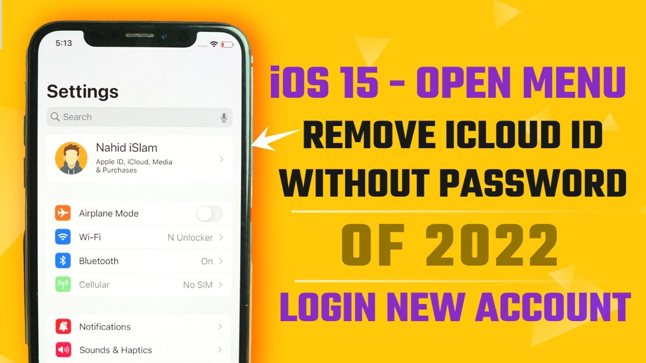 iOS 15 : Open Menu iCloud Remove Without Password 2022 [ Without ...