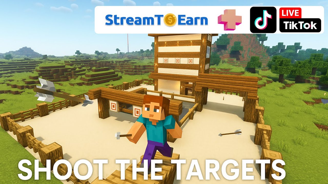 Shooting Gallery Minecraft Game for TikTok Live by StreamToEarn - YouTube