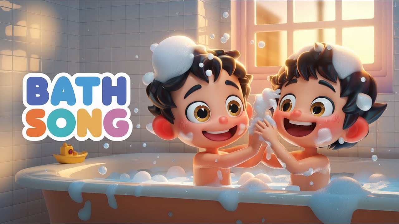 Bath Song for Kids | Fun & Bubbly Nursery Rhymes - YouTube
