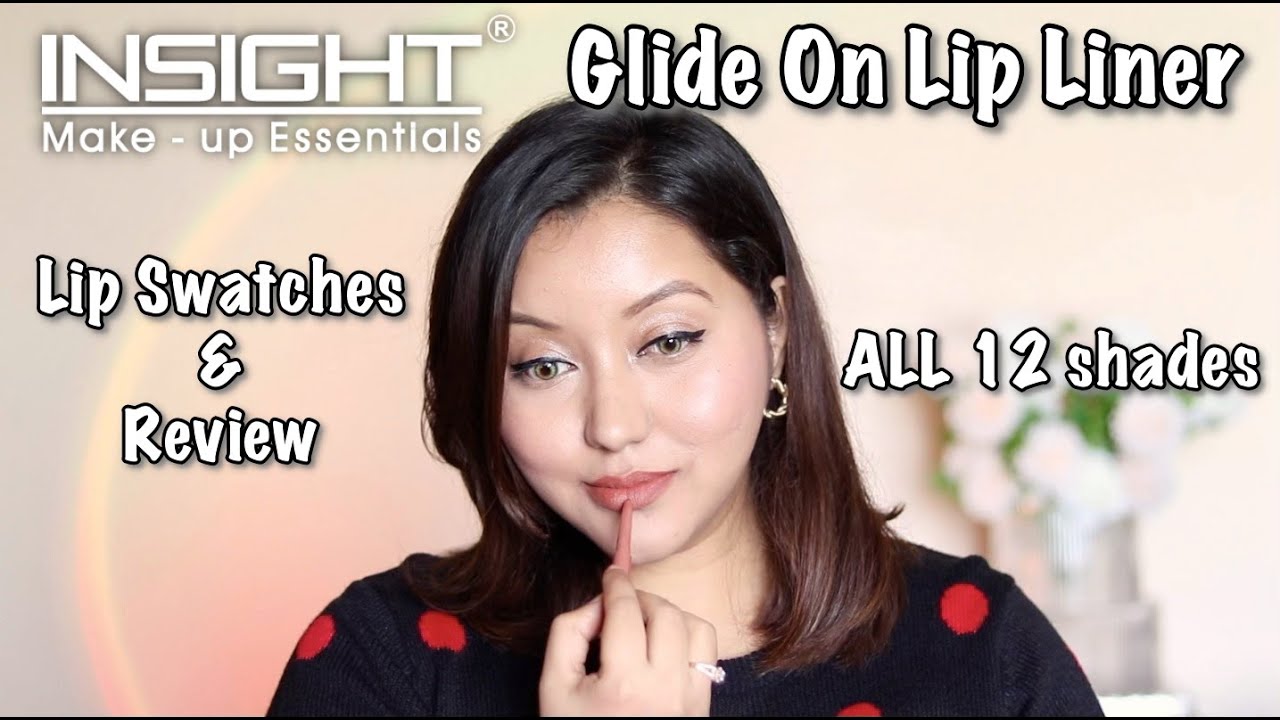 Insight Cosmetics Glide on Lip Liner Review & Swatches (ALL 12 SHADES) - YouTube