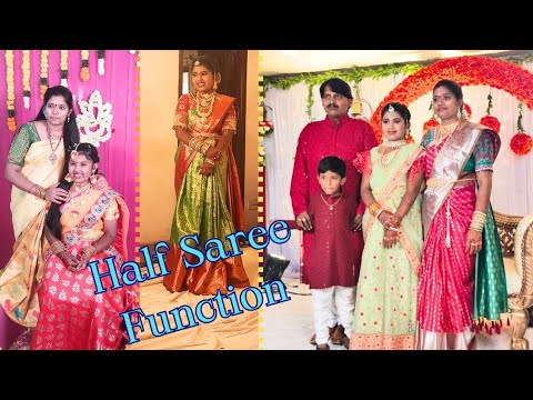 Half Saree Function | Saree Ceremony #swarajcookingandvlogs - YouTube