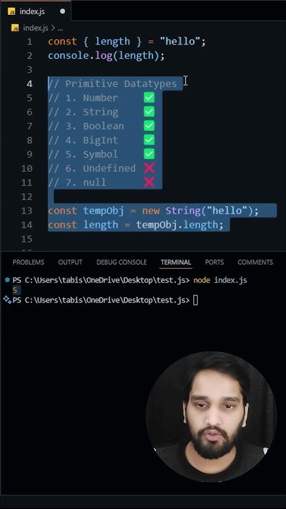 Wrapper class | Object destructuring in js | #javascript |#interviewquestion | # ...