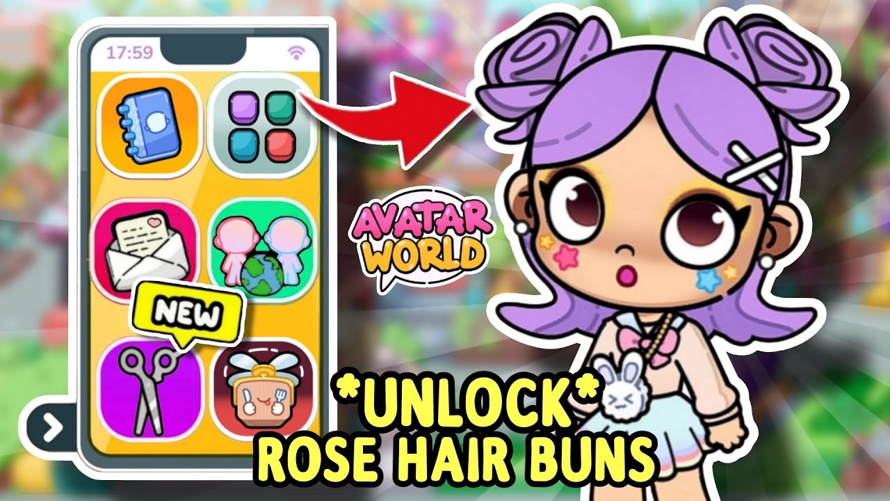 *UNLOCK* NEW ROSE HAIR BUNS IN AVATAR WORLD 🌹😍 - YouTube