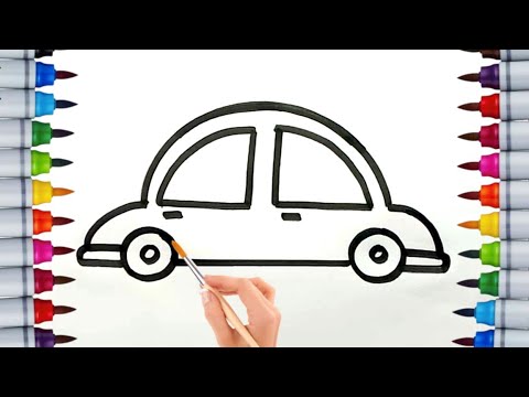 How to draw Car for kids | Car Drawing | Toddler | kids drawing ...