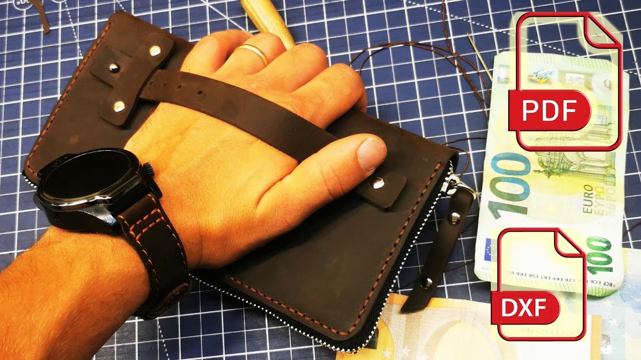 Making zip around leather wallet purse wristlet DIY sewing tutorial ...