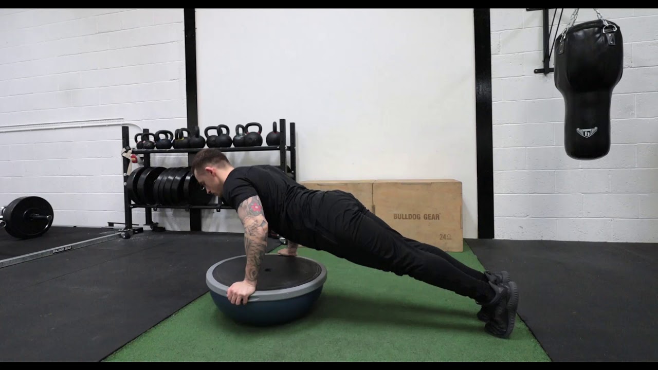 BOSU Ball push ups - YouTube