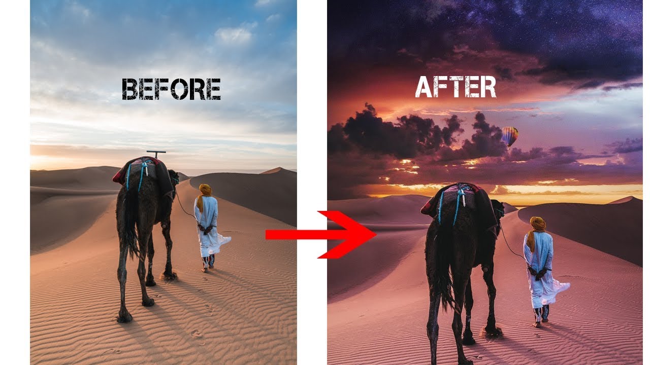 Photoshop Manipulation Tutorial |Desert SUNSET Effect| - YouTube